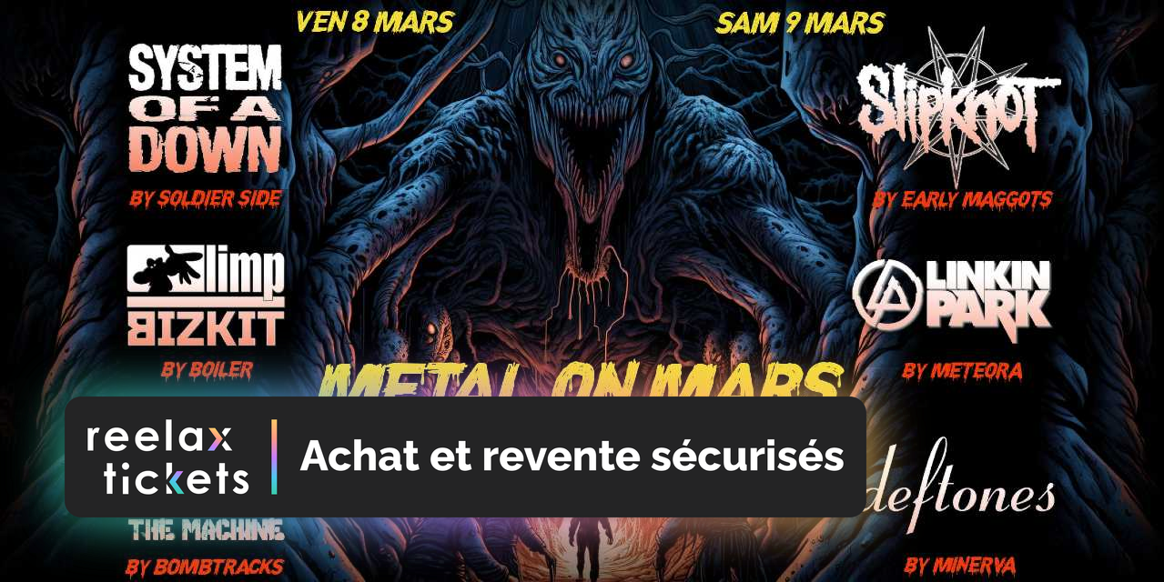 METAL ON MARS - CONCERT TRIBUTE - Achat et revente de billets